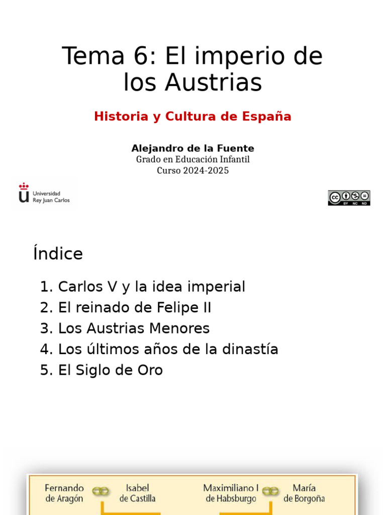 Tema 6 - El Imperio de Los Austrias | PDF | Casa de los Habsburgo | Imperio español