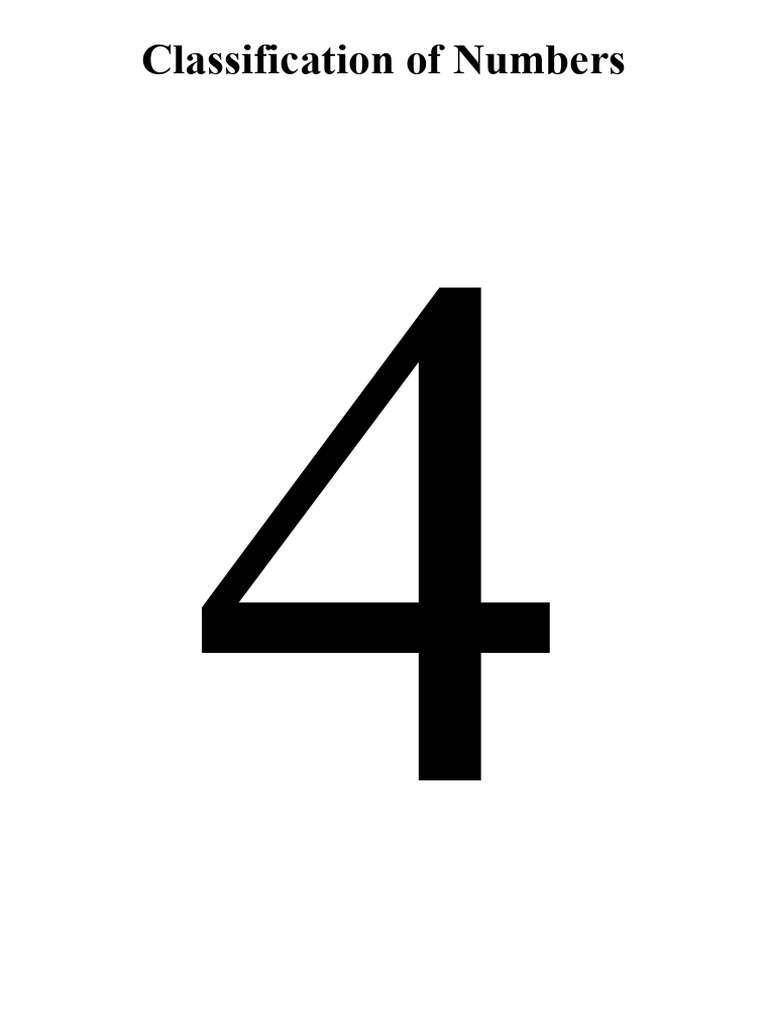 Classification of Numbers - Part 4 | PDF