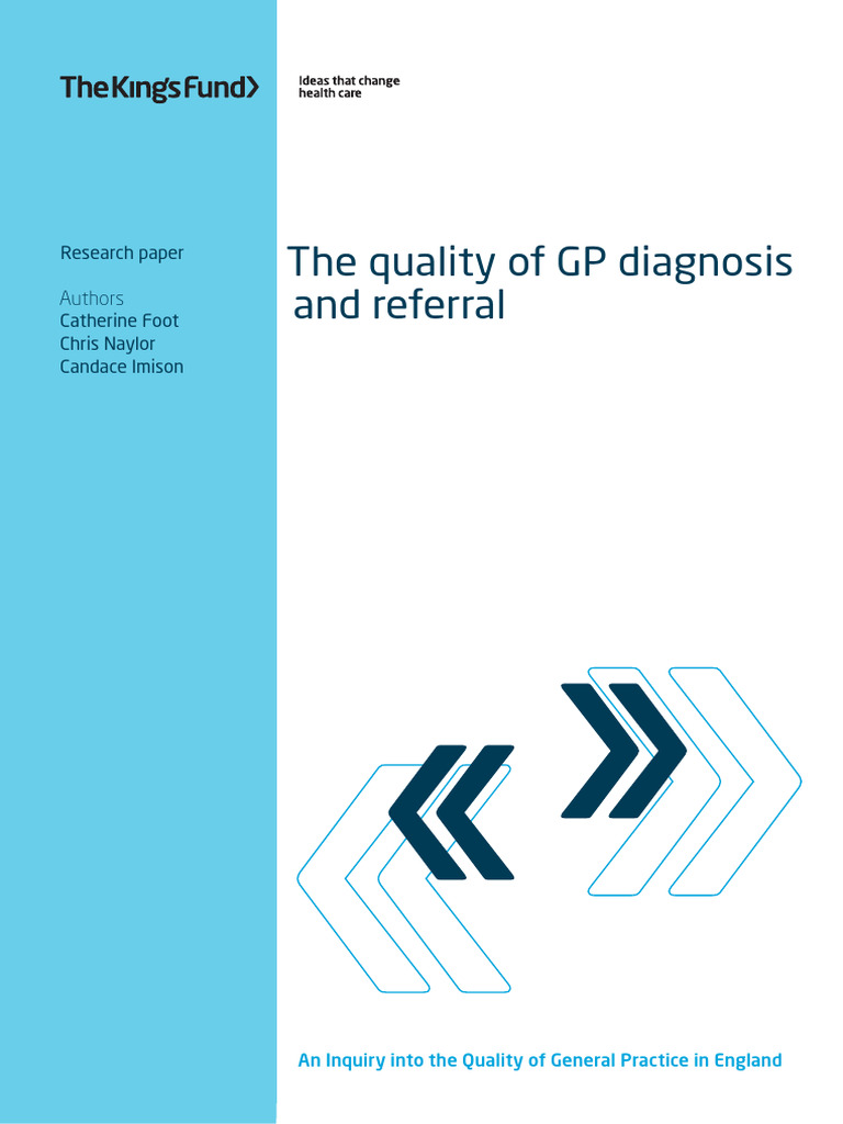 Quality of GP Diagnosis and Referral | PDF | Medical Diagnosis ...
