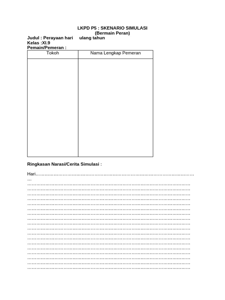 LKPD P5. Skenario Simulasi Demokrasi | PDF