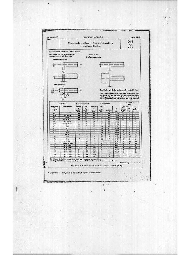 Din 76 - Rosca Externa | PDF