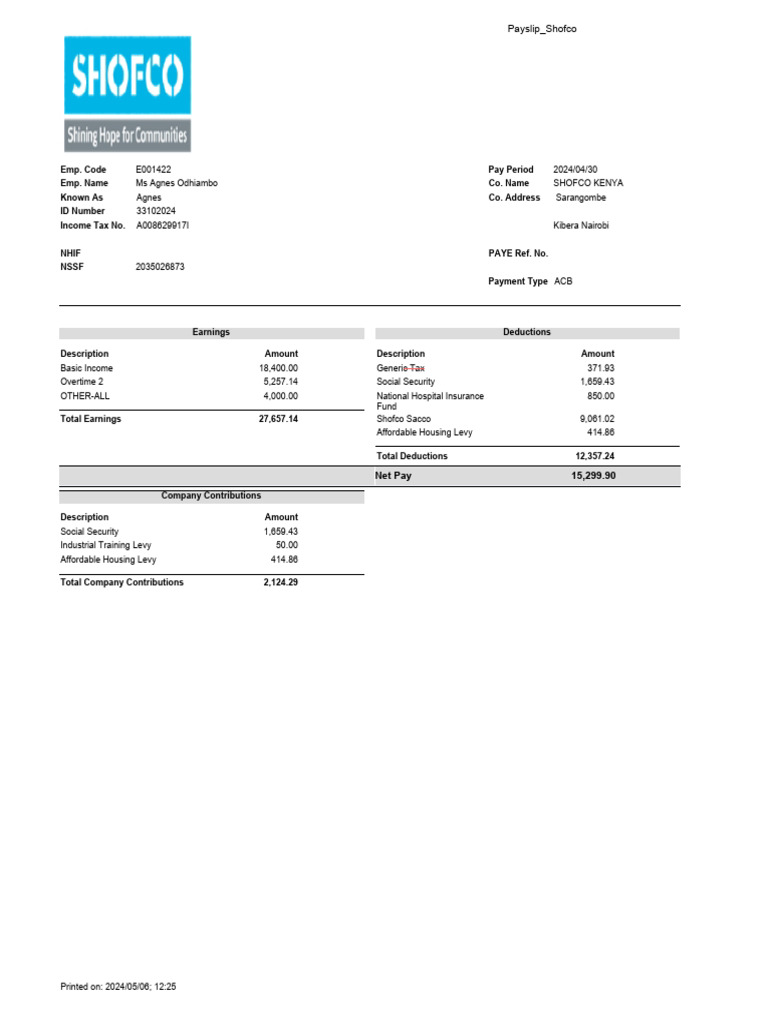 Payslip[1]_unlocked | PDF
