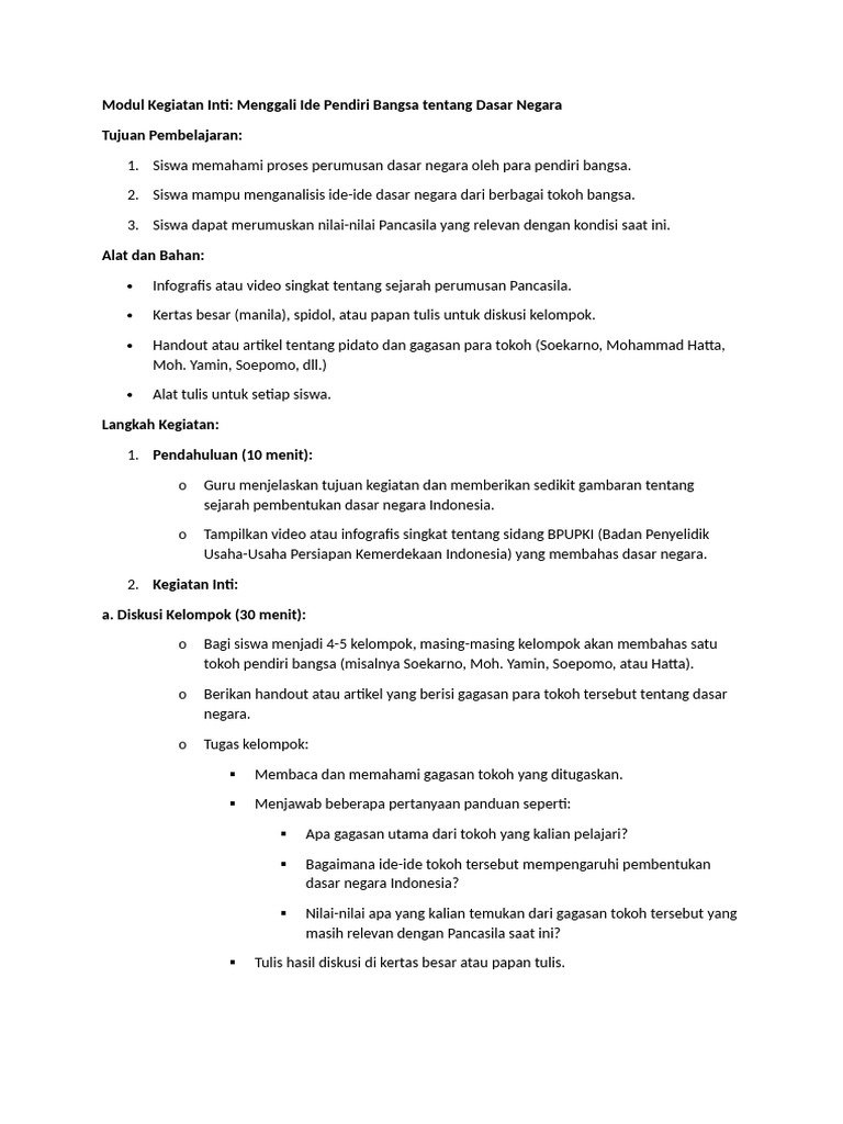 Modul Kegiatan Inti | PDF | Ilmu Sosial | Sains & Matematika