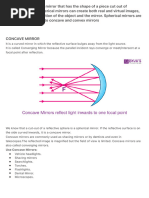 Image Formation in Concave and Convex Mirrors | PDF | Mirror | Glass ...