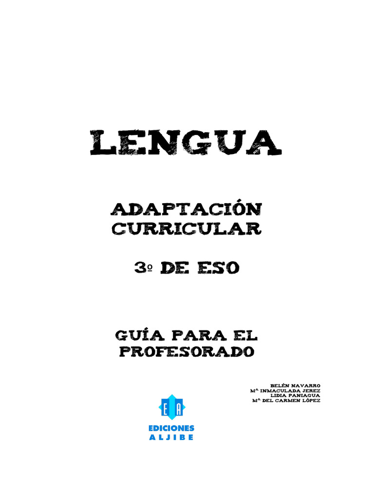 20101130181609-guia-para-el-profesor-de-lengua-3-eso | PDF | Maestros | Plan de estudios