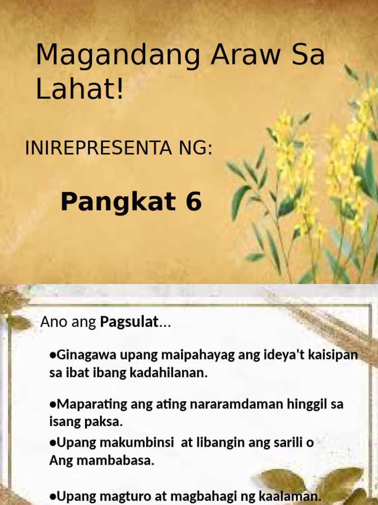 Uri NG PAGSULAT-G6 | PDF