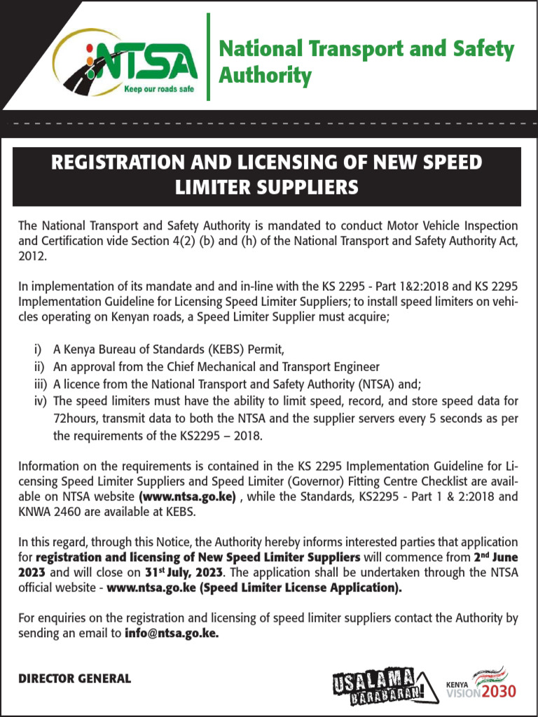 Ntsa Registration QTR 1 | PDF