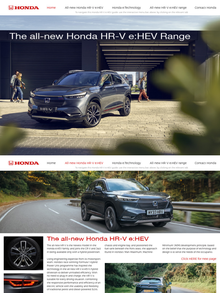 Honda HR-V e:HEV Hybrid Overview | PDF | Hybrid Electric Vehicle | Hybrid Vehicle