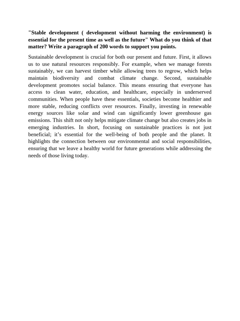 Stable Development | PDF | Science & Mathematics