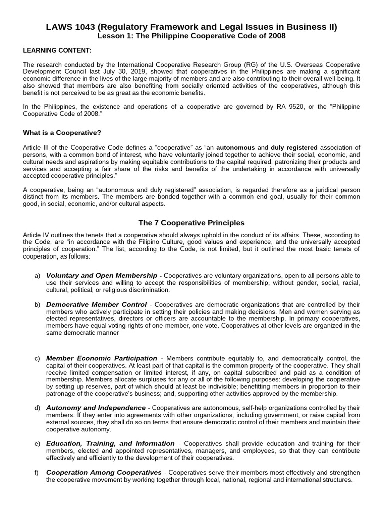 Laws RFBT Ii Lesson | PDF | Business