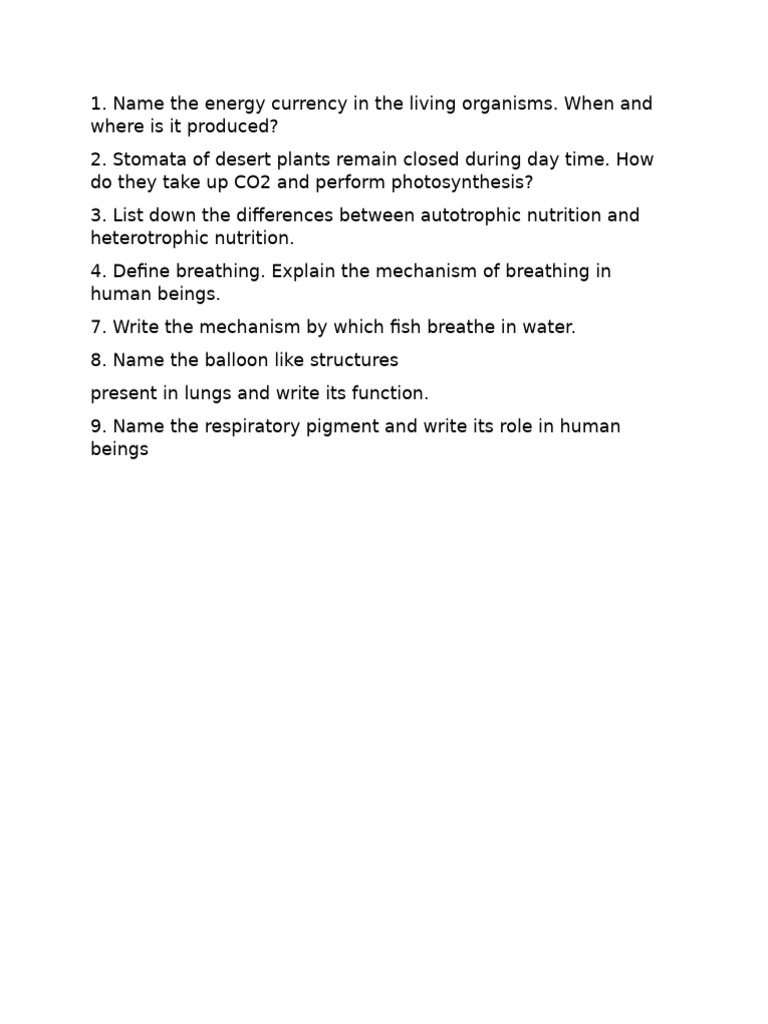Biology Home Work | PDF