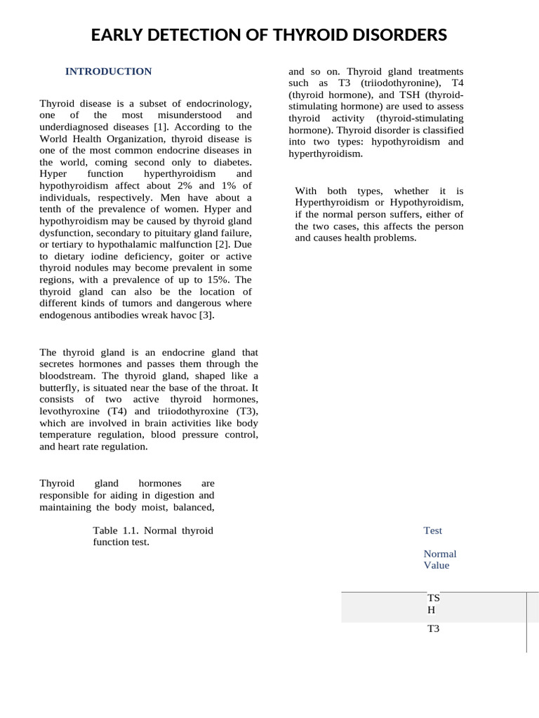 Thyroid Disorder Detection Guide | PDF | Thyroid Disease | Hypothyroidism