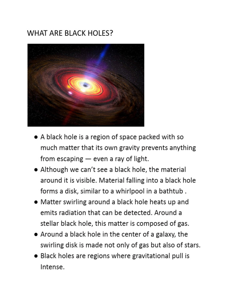 Understanding Black Holes: Key Concepts | PDF | Black Hole | Stars