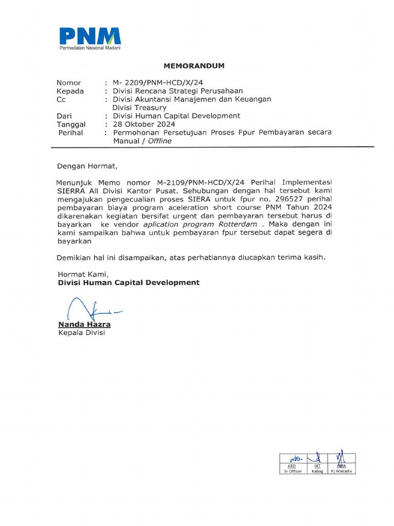 M-2209,2024 Permohonan Persetujuan Proses FPUR Pembayaran Secara Manual ...