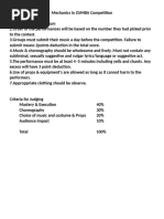 Zumba Dance Contest Criteria For Judging | PDF