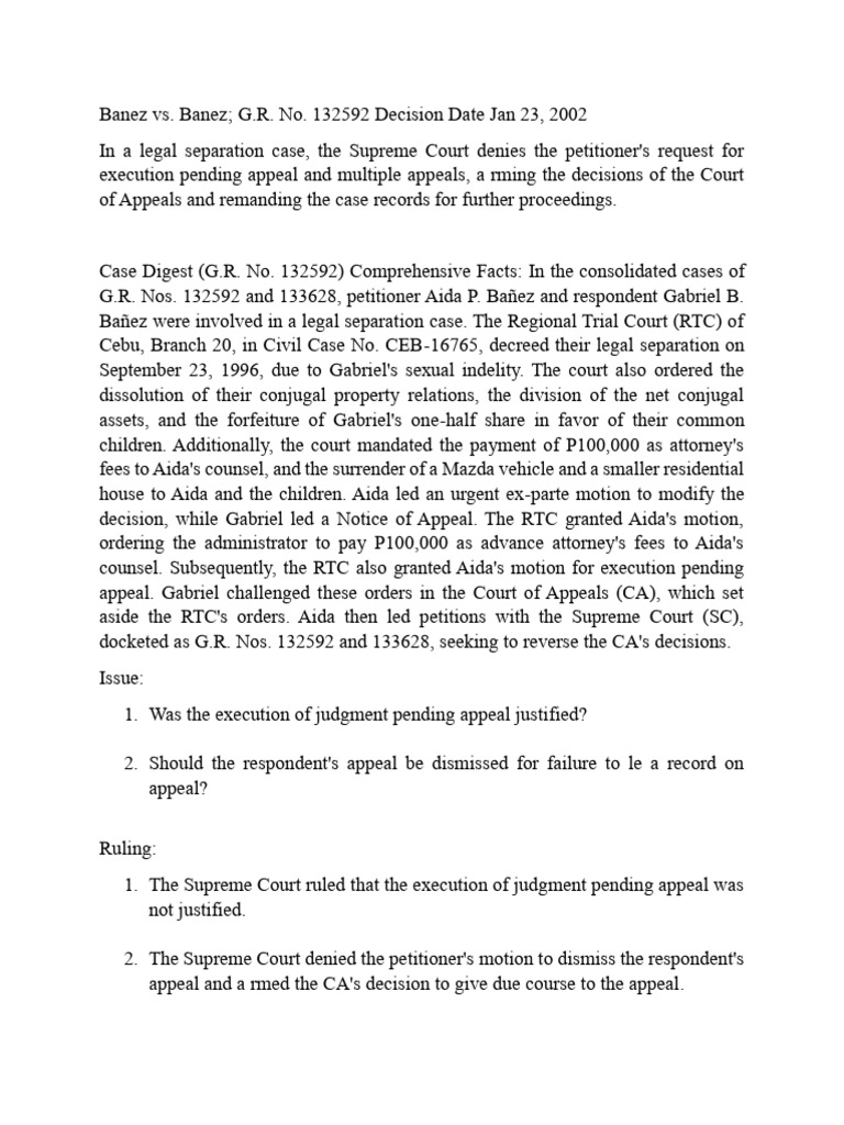 Banez v. Banez, 374 S 340 | PDF | Appeal | Supreme Court Of The United ...