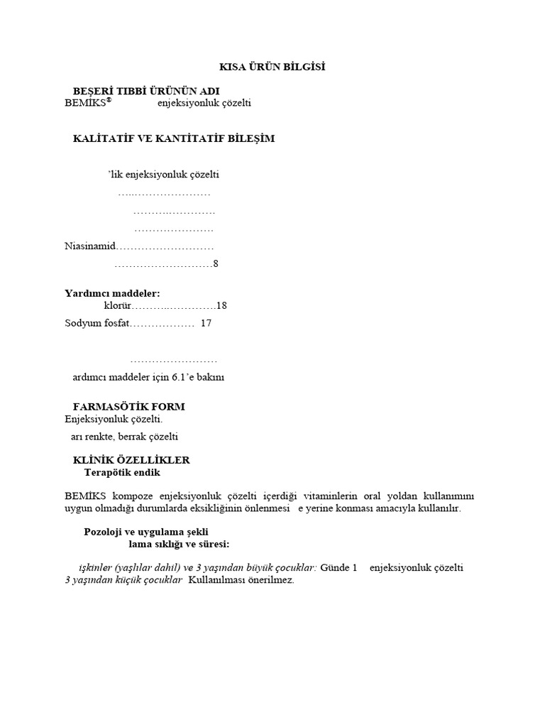 Bemiks Kompoze Enjeksiyonluk Cozelti Kub | PDF