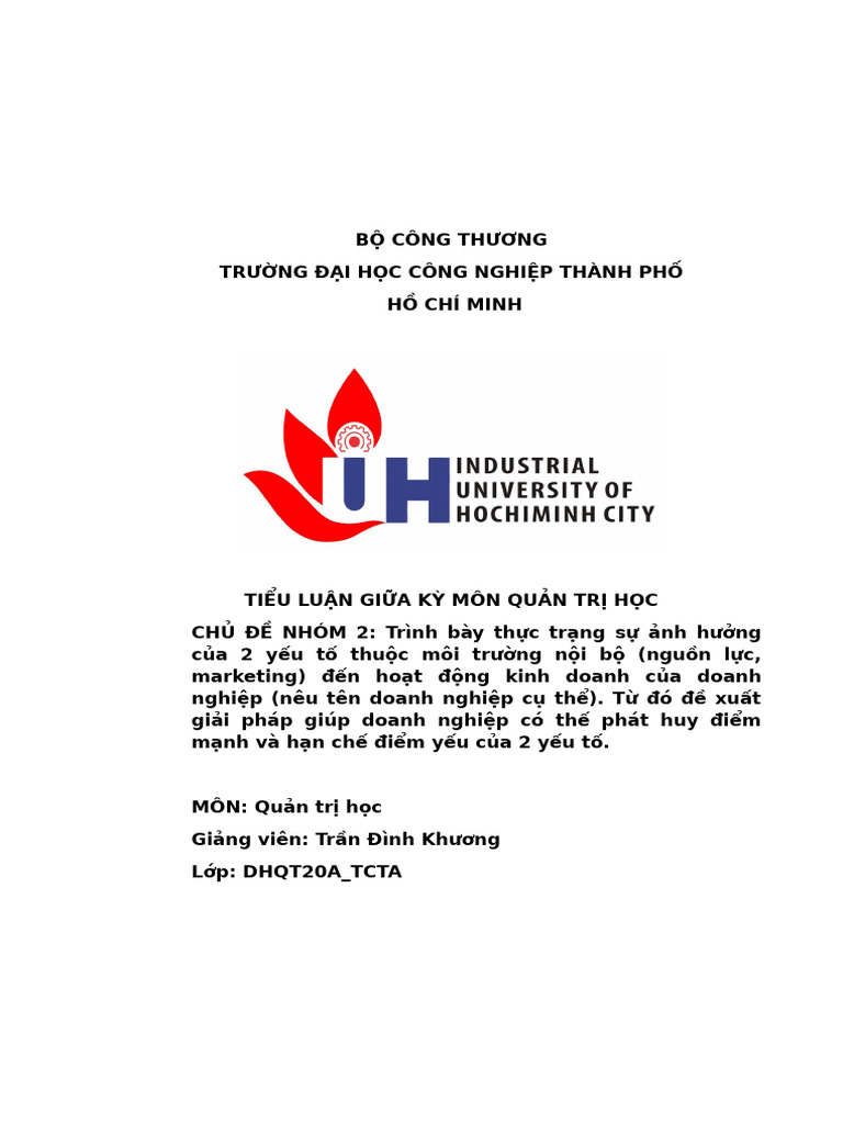 QTH 20a GK Nhóm 2 | PDF