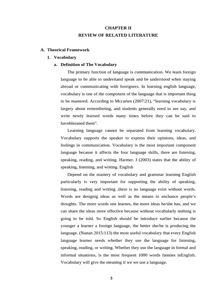 CHAPTER II | PDF | Vocabulary | Cognition