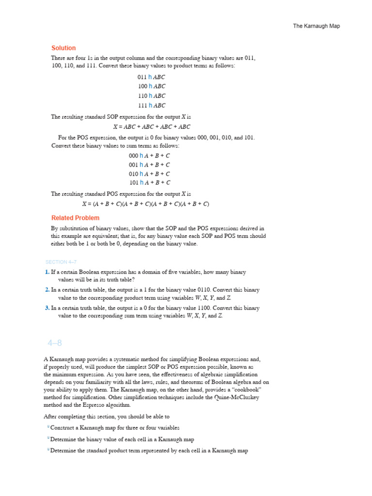 K Map book material | PDF | Mathematical Logic | Applied Mathematics