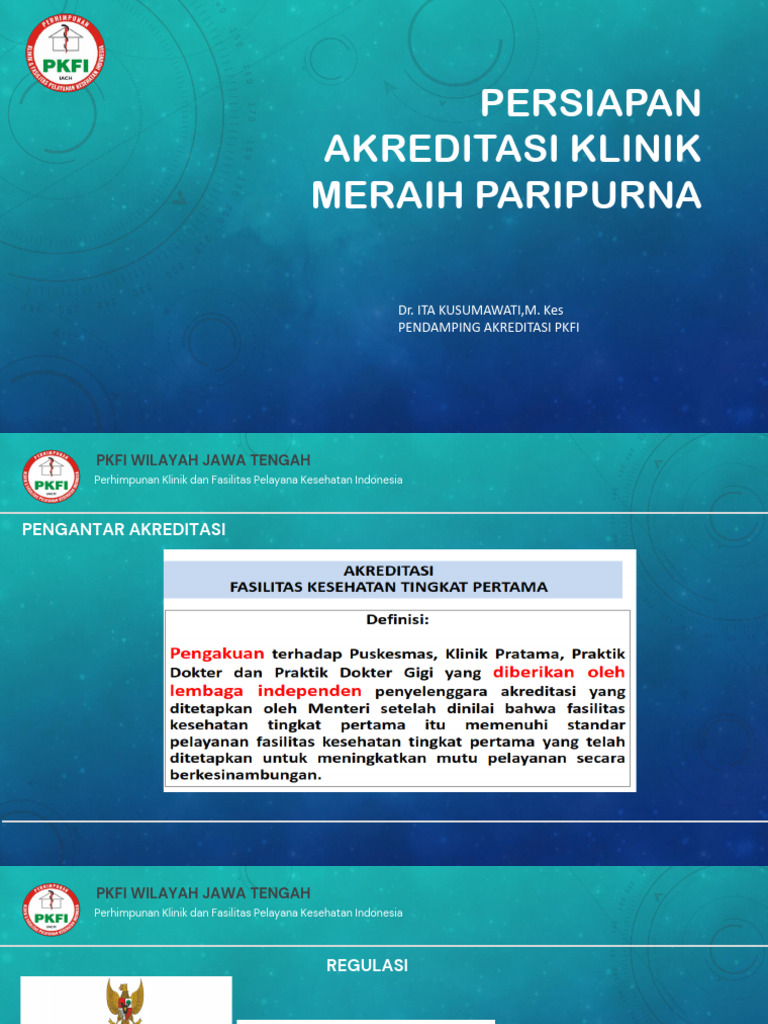 Persiapan Akreditasi Klinik PKFI Jateng | PDF
