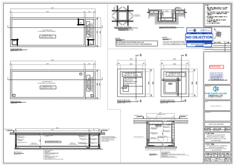 U/G Storm Water Tank Design Details | PDF