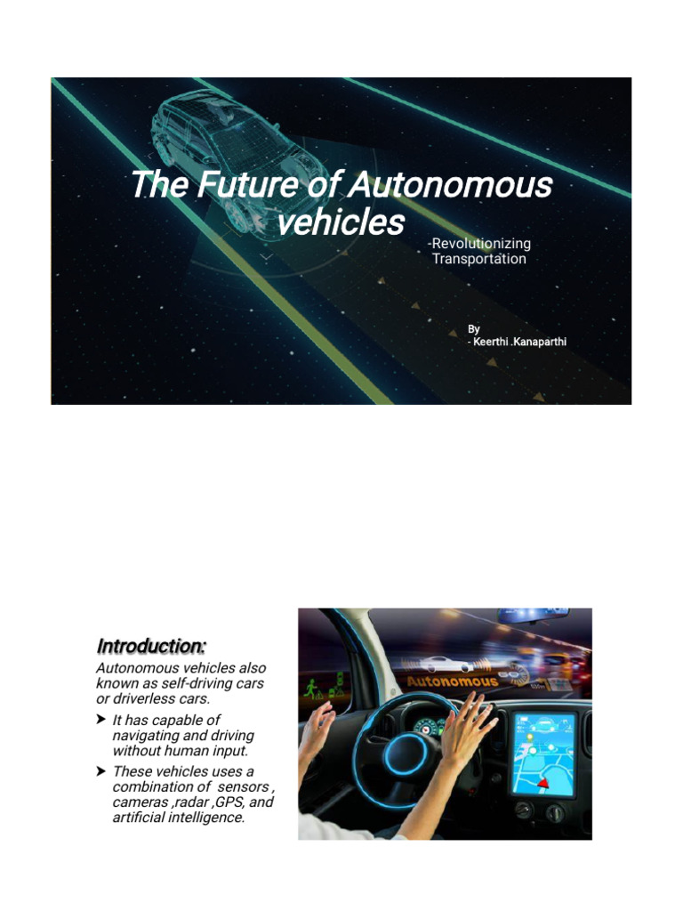 Future of Autonomous Vehicles | PDF