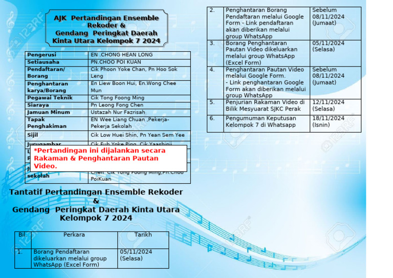AJK Pertandingan Ensemble Rekoder Kelompok 2024 | PDF