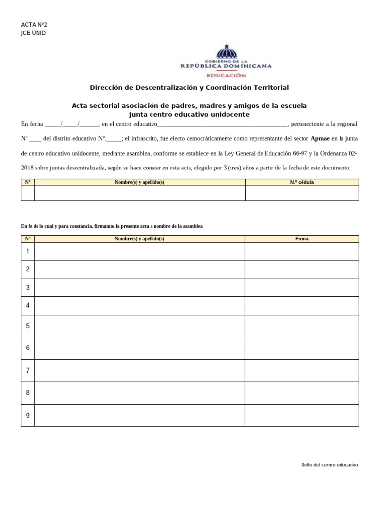 N°002 - Acta Apmae Unidocente. | PDF