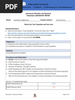 Gas Properties Virtual Lab Answer Key | PDF | Gases | Temperature