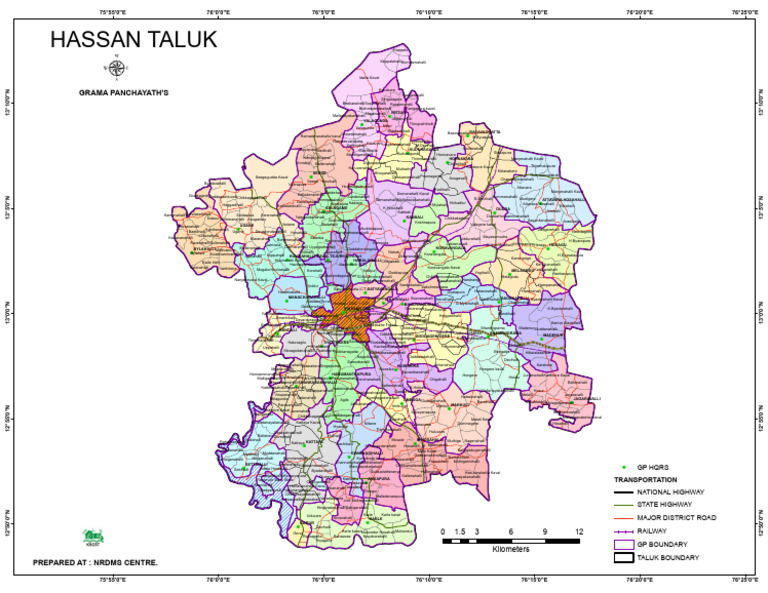 Hassan Taluk Villages and Map | PDF