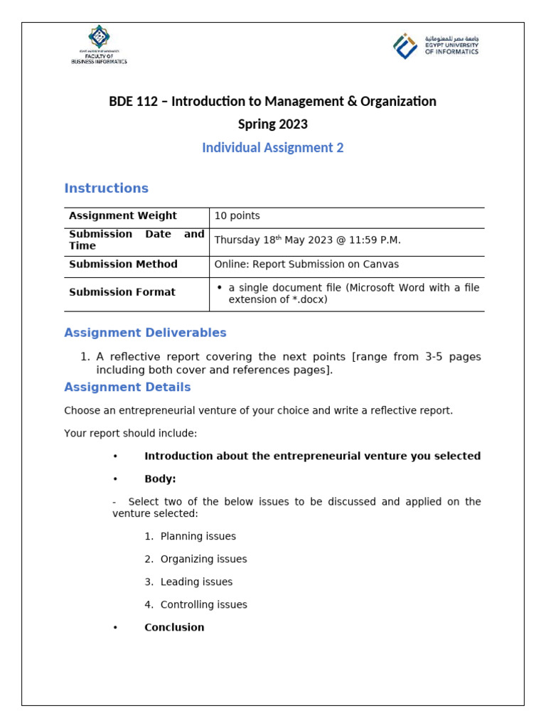 Assignment 2 Guidlines | PDF
