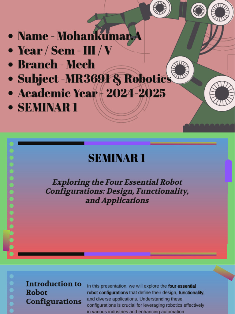 Mr3691 Robotics Seminar 1-1 | PDF | Robot | Robotics