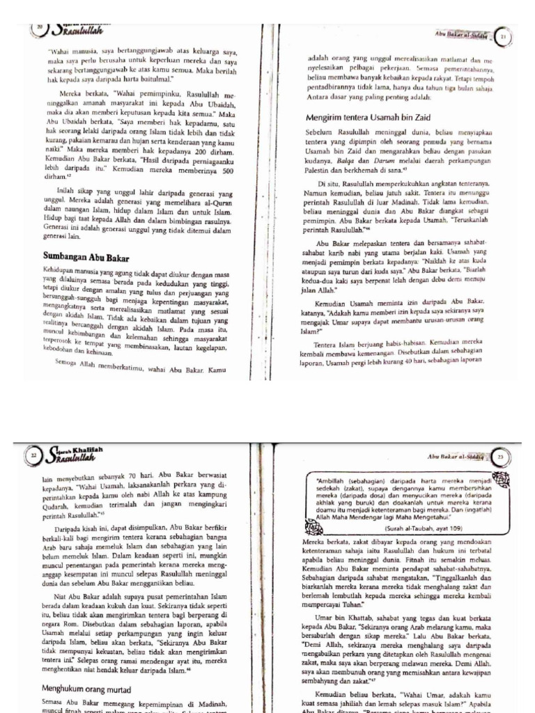 Sumbangan Khalifah Abu Bakar | PDF
