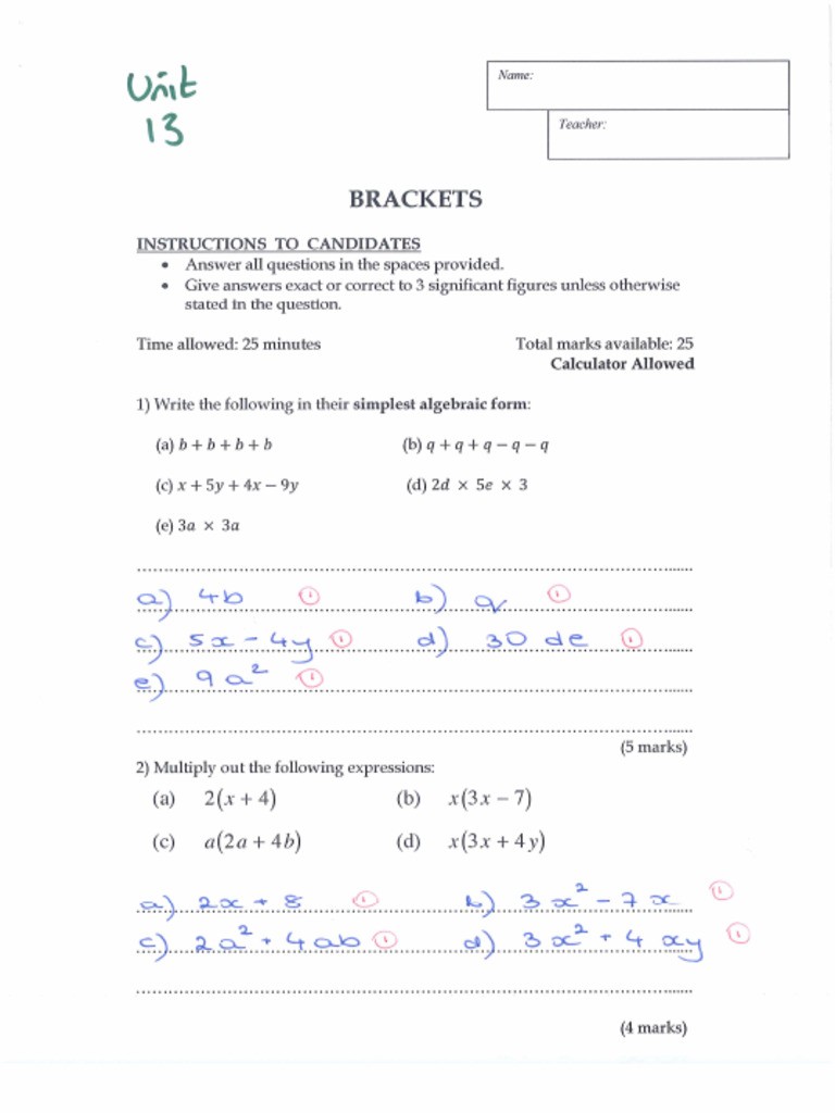 Unit 13 Assessment Solutions | PDF