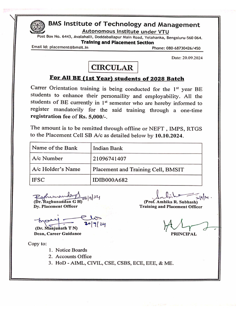 2028 Batch Fee Circular | PDF