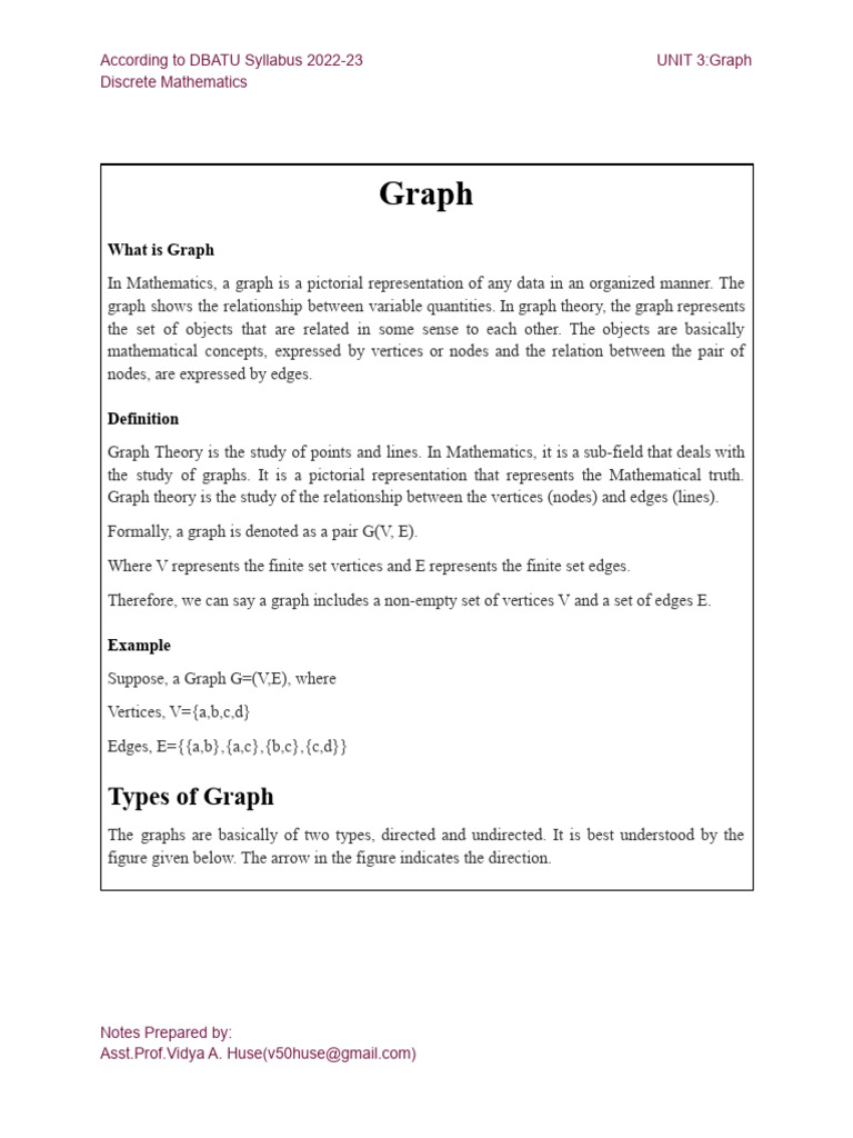 DM. UNIT-3 | PDF | Vertex (Graph Theory) | Graph Theory DM. UNIT-3 | PDF | Vertex (Graph Theory) | Graph Theory