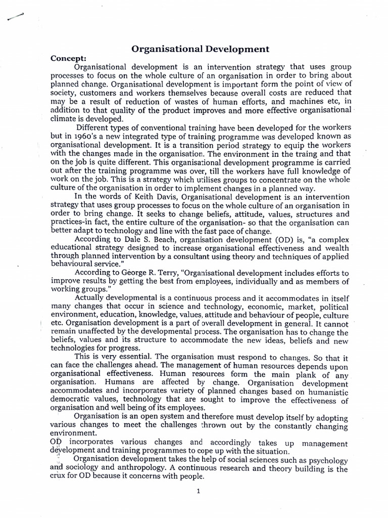 Organisational Development Strategies | PDF | Organization Development ...