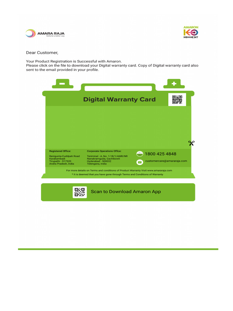 Amaron Battery | PDF