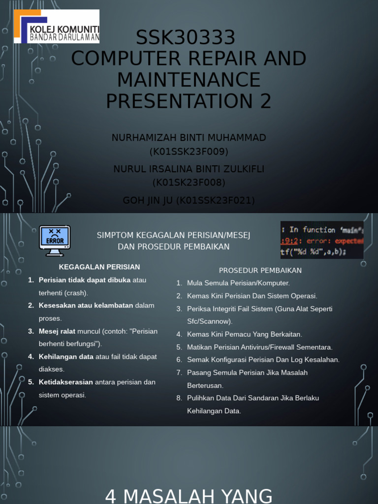 Presentation Computer Repair | PDF | Komputer