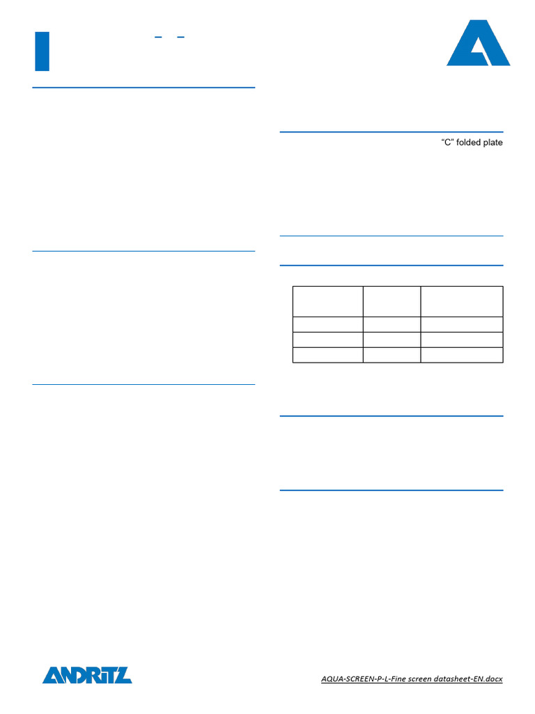 AQUA-SCREEN-P-L-Fine Screen datasheet-EN | PDF | Water