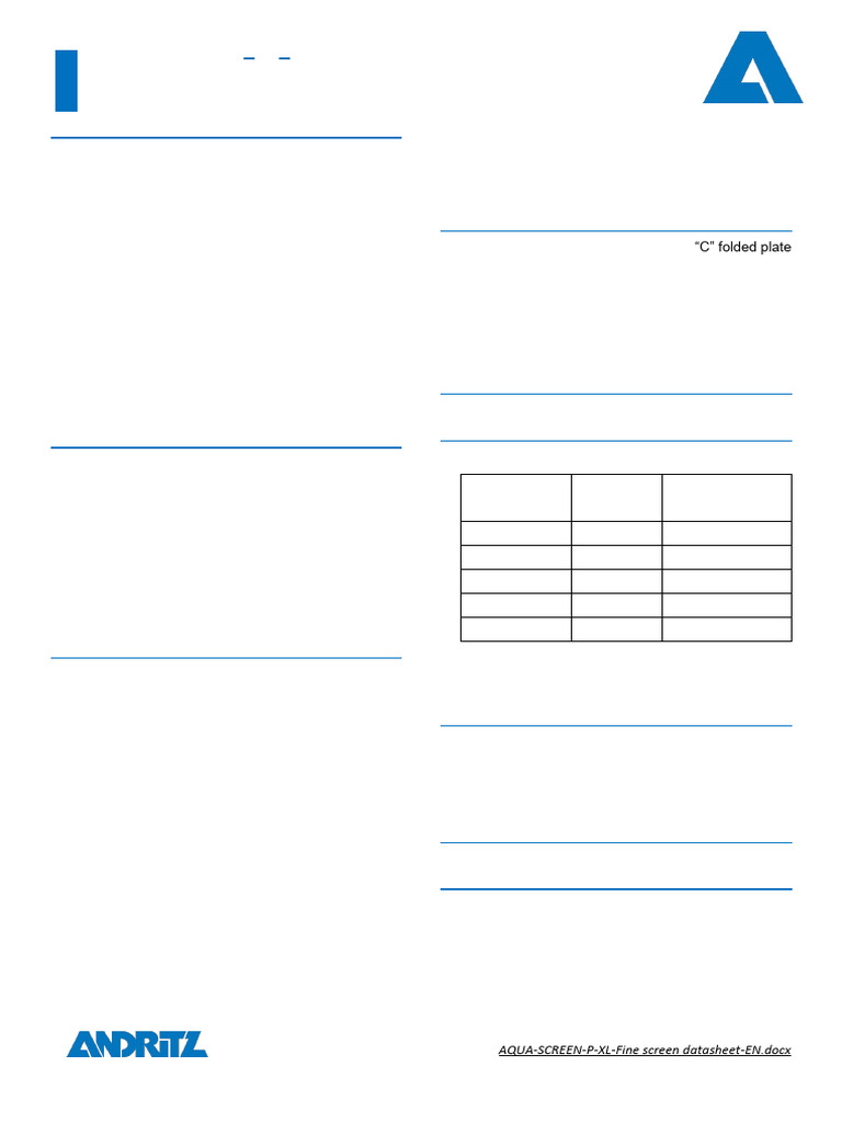 AQUA-SCREEN-P-XL-Fine Screen datasheet-EN | PDF | Water