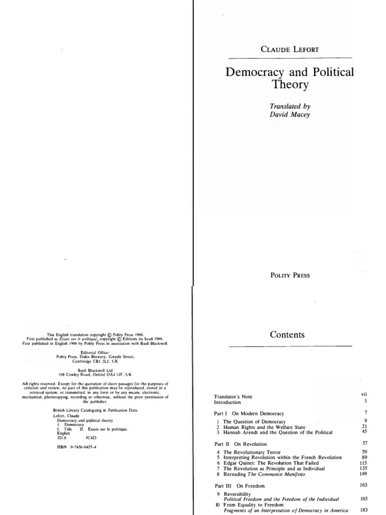 Democracy - and - Political Theory | PDF | Knowledge | Democracy