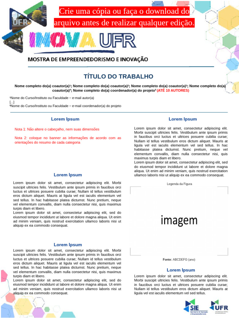 Modelo Poster Inova UFR | PDF
