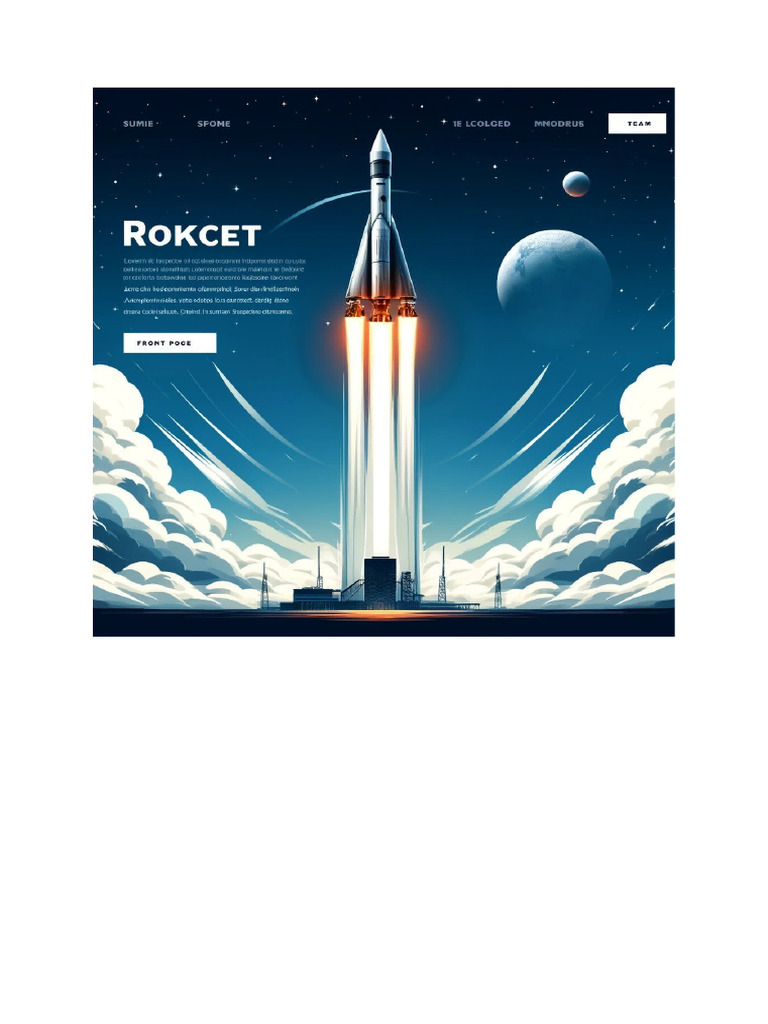 Front Page For Science Project On Rocket Making | PDF
