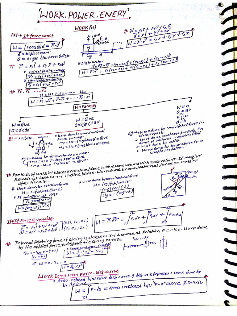 Work Power Energy | PDF