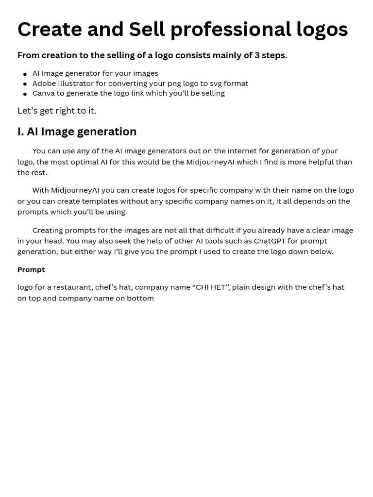 Create and Sell Professional Logos | PDF | Adobe Illustrator | Etsy