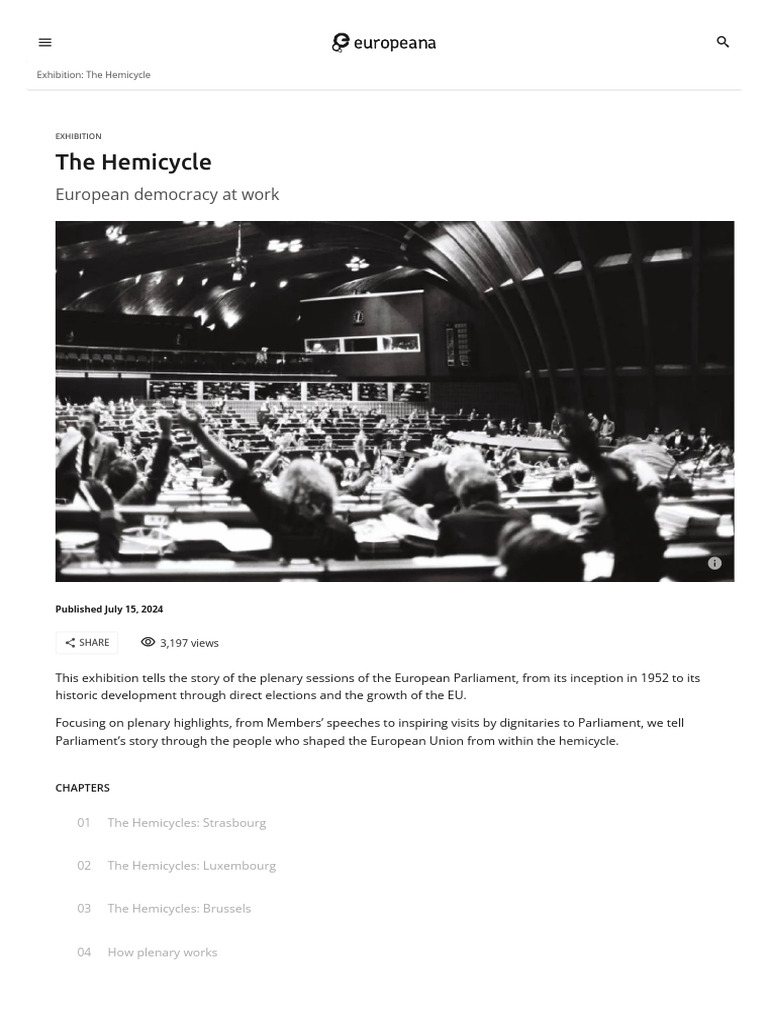The Hemicycle - Europeana1 | PDF | European Parliament | World Politics
