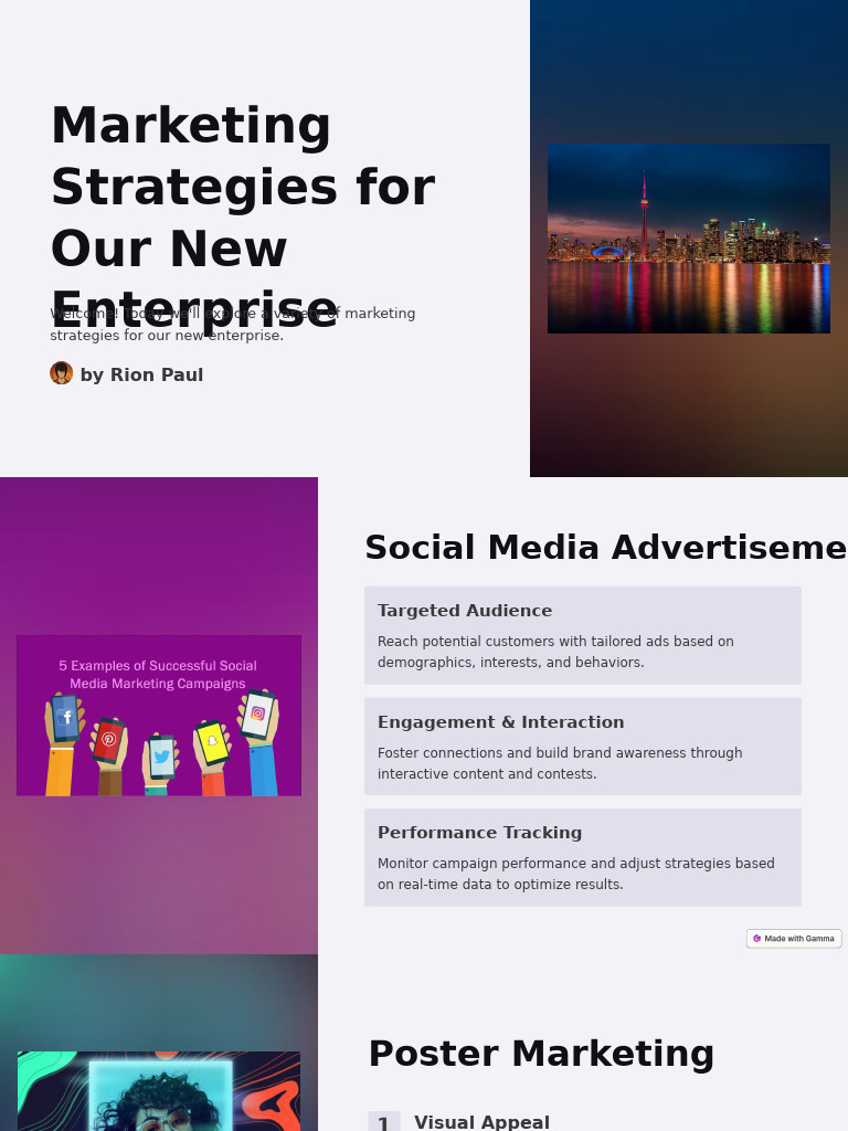 Marketing Strategies For Our New Enterprise | PDF | Career & Growth ...