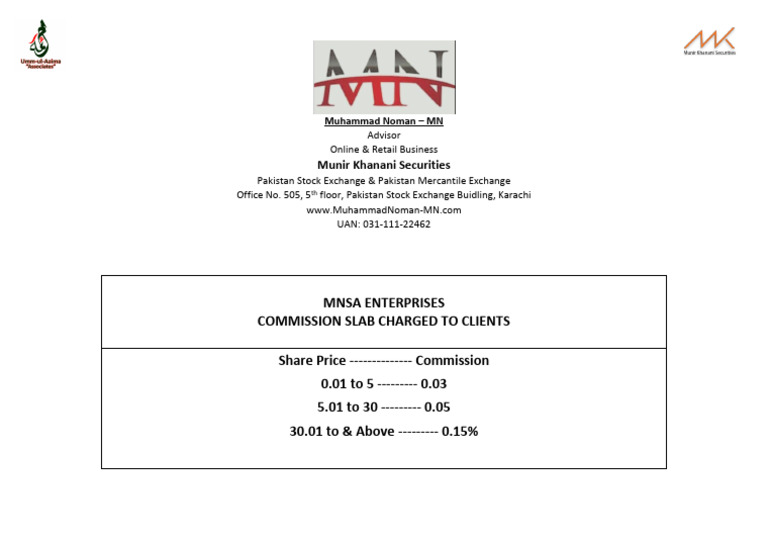 Commission Slab Charged To Clients | PDF | Business